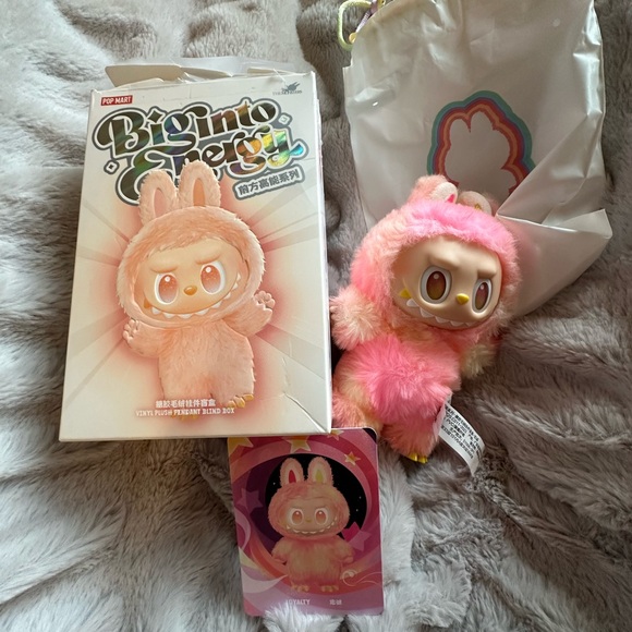 POP MART | Toys | Loyalty Popmart Big Into Energy Labubu Plush Toy New ...